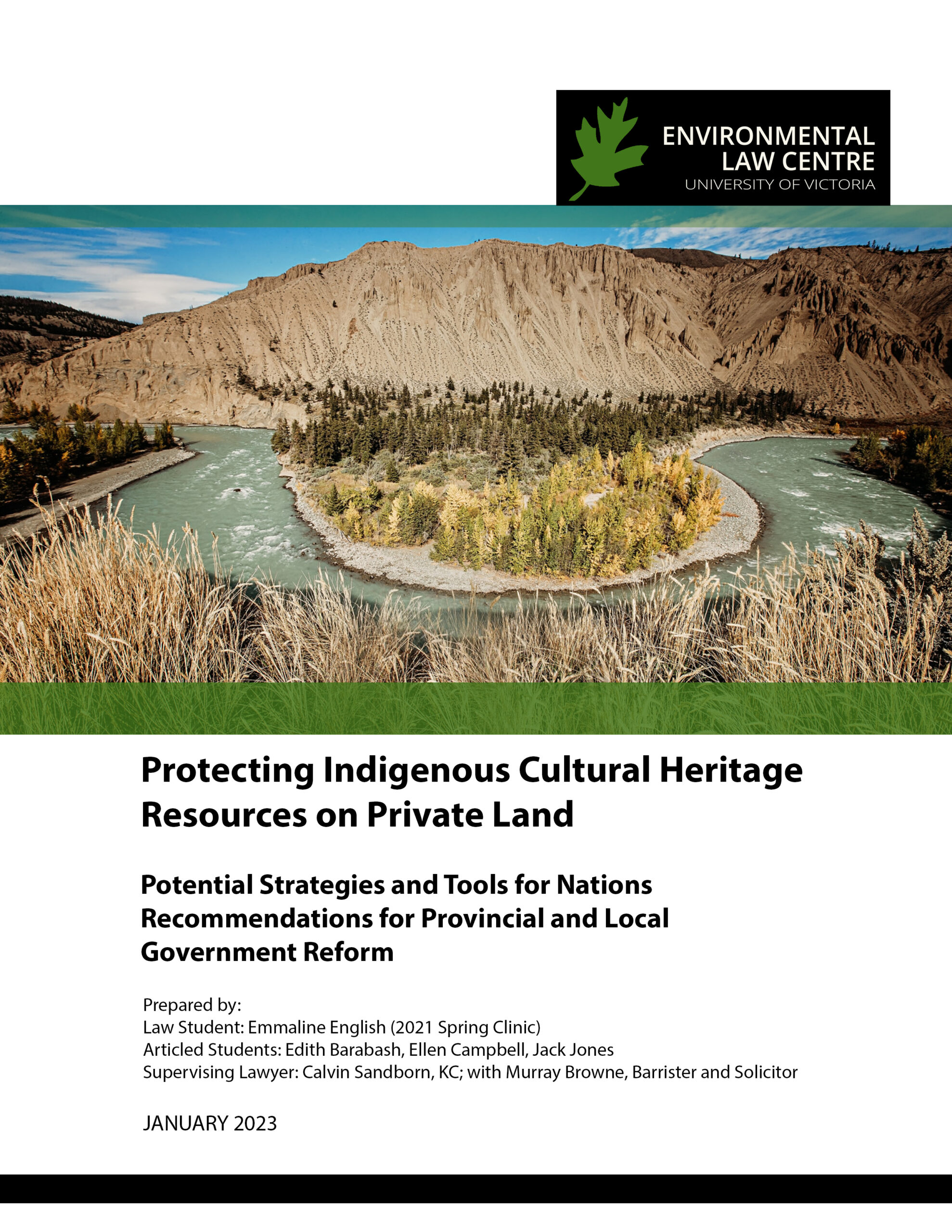 Protecting Indigenous Cultural Heritage Resources on Private Land ...